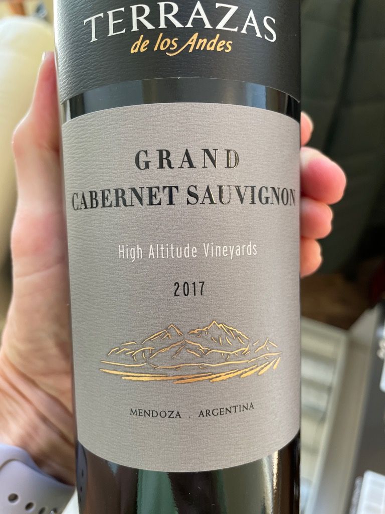 2018 Terrazas de Los Andes Cabernet Sauvignon Gran, Argentina, Mendoza ...