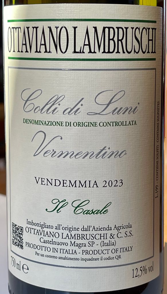 2023 Ottaviano Lambruschi Vermentino Colli di Luni Il Casale, Italy ...