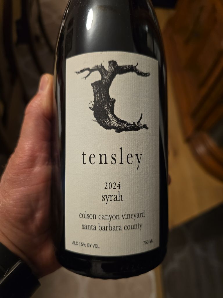2024 Tensley Syrah Colson Canyon Vineyard, USA, California, Central ...