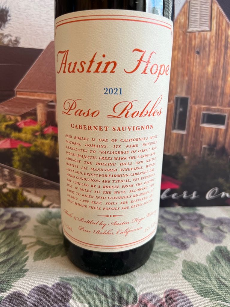 2021 Austin Hope Cabernet Sauvignon, USA, California, Central Coast ...