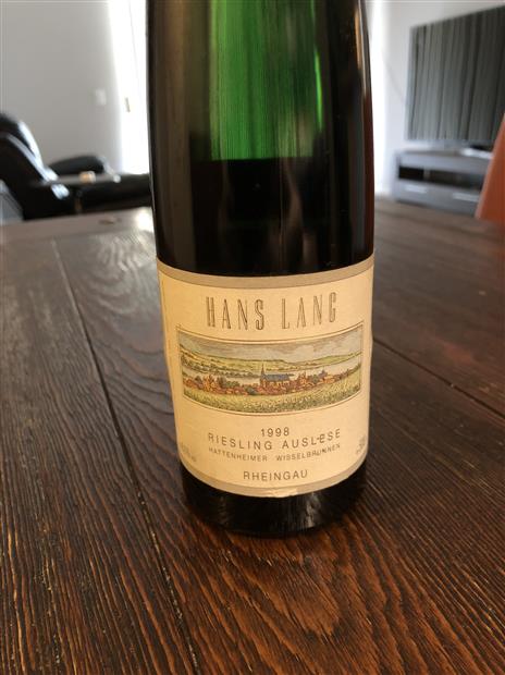 1998 Hans Lang Hattenheimer Wisselbrunnen Riesling Auslese, Germany ...