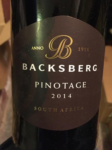 2014 Backsberg Pinotage, South Africa, Coastal Region, Paarl ...