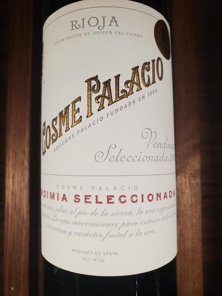 2020 Bodegas Palacio Rioja Cosme Palacio Crianza Viñedos en Altitud ...
