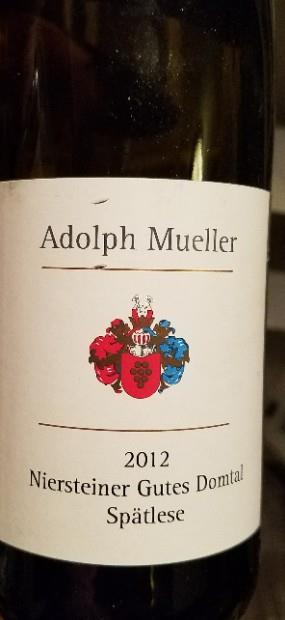2016 Adolph Müller Niersteiner Gutes Domtal Spätlese, Germany ...