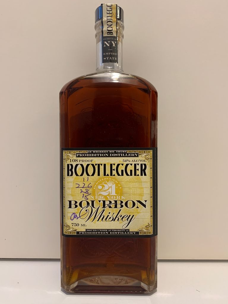 NV Prohibition Distillery Bootlegger 21 New York Bourbon Whiskey 54% ...