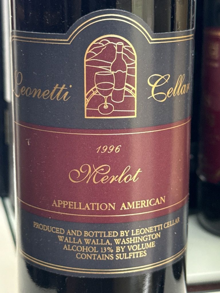 1996 Leonetti Cellar Merlot American, USA, American - CellarTracker