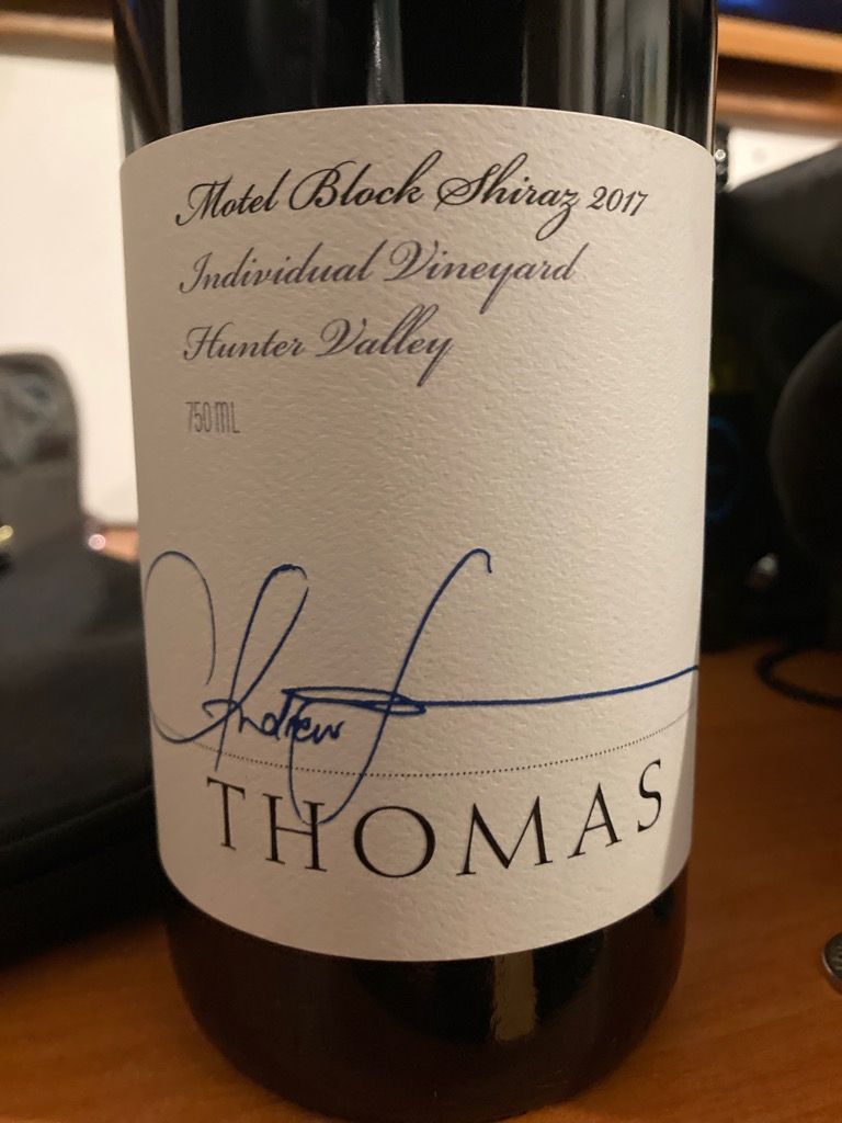 2017 Andrew Thomas Wines Shiraz Motel Block, Australia, New South Wales ...