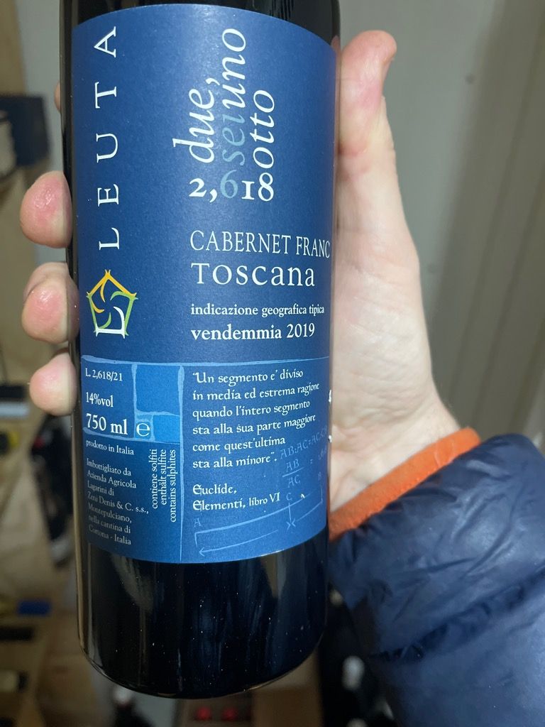 2019 Azienda Agricola Leuta Cabernet Franc 2,618 Toscana IGT, Italy ...