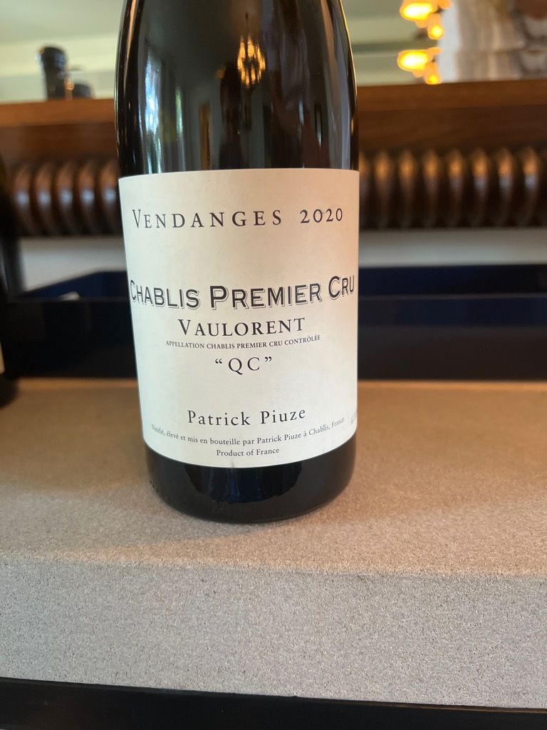 2020 Patrick Piuze Chablis 1er Cru Vaulorent "QC", France, Burgundy ...