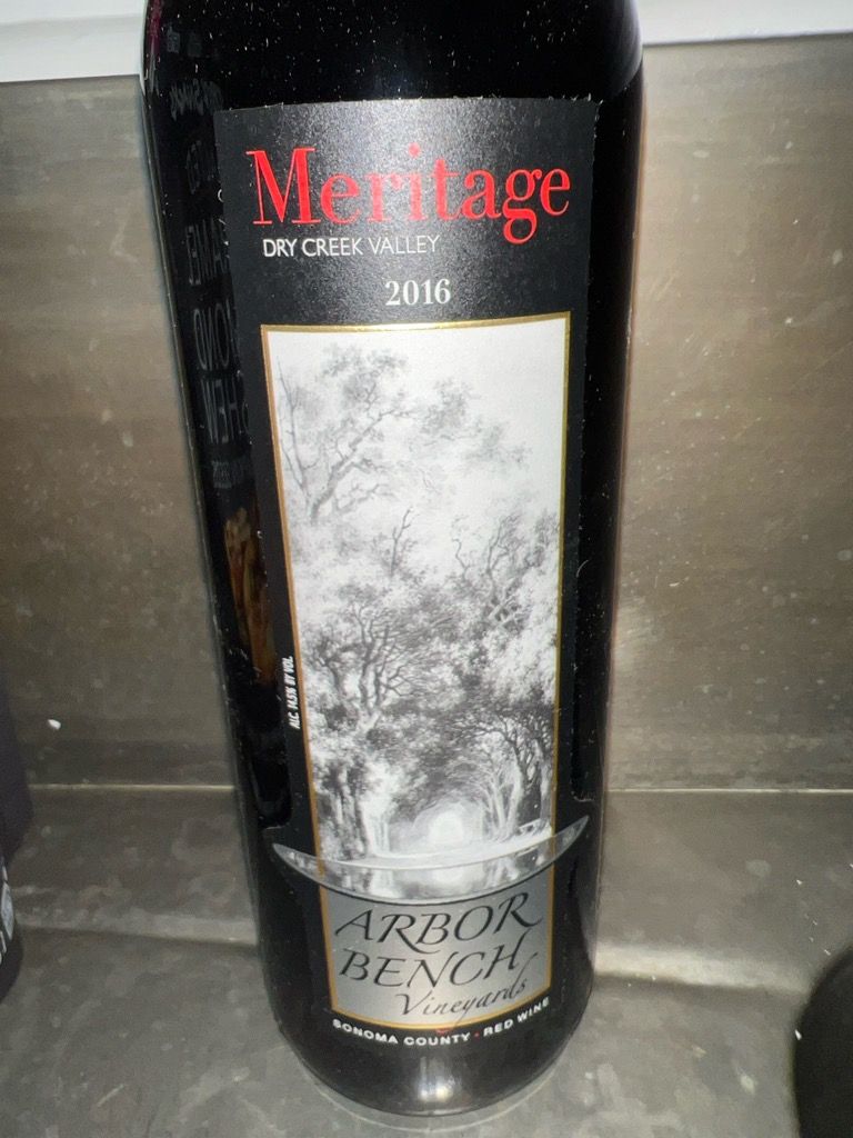 2016 Arbor Bench Meritage, USA, California, Sonoma County, Dry Creek ...