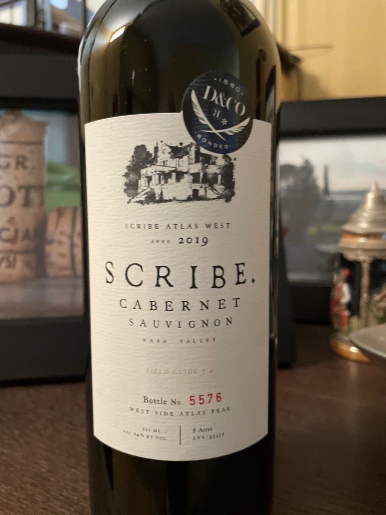 2019 Scribe Cabernet Sauvignon Field Guide 7.2 Scribe Atlas West, USA ...