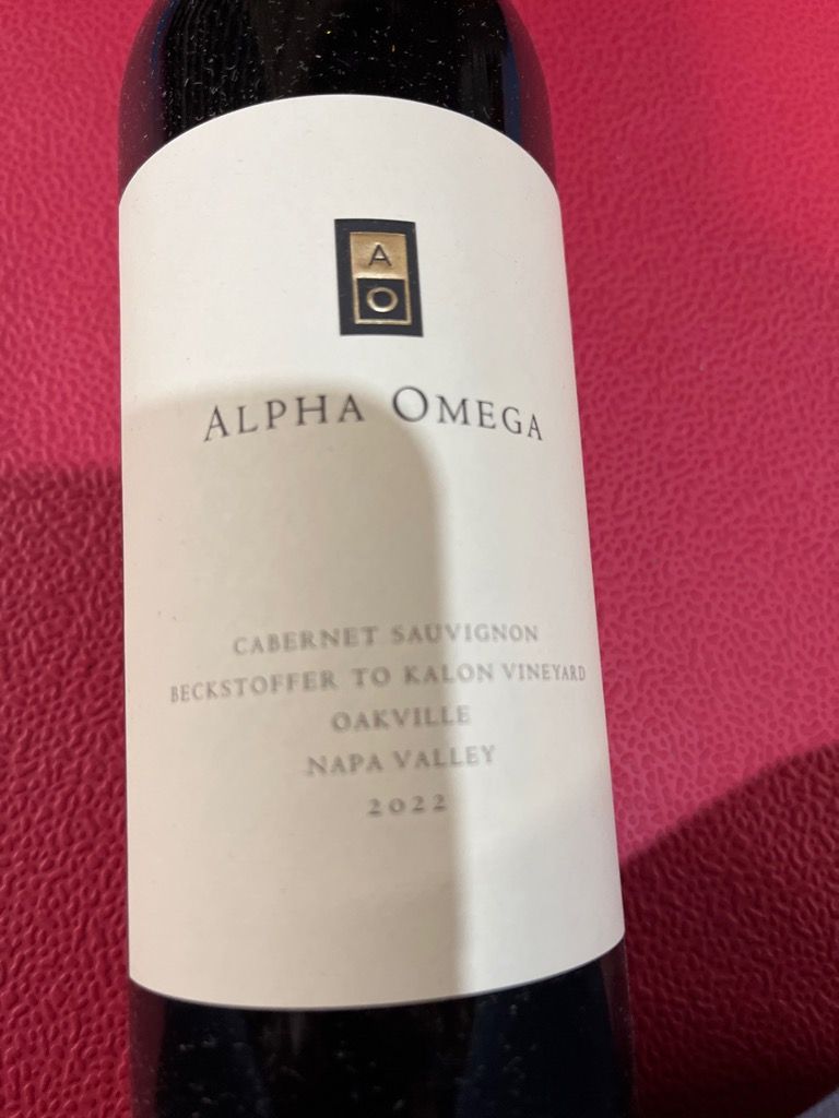 2022 Alpha Omega Cabernet Sauvignon Beckstoffer To Kalon Vineyard, USA ...