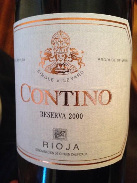 2000 Bodegas y Viñedos del Contino Rioja Contino Reserva, Spain, La ...