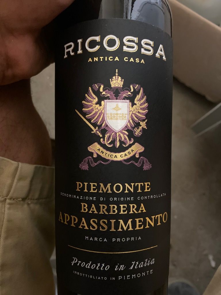 2021 Ricossa Piemonte Barbera Appassimento, Italy, Piedmont, Piemonte ...