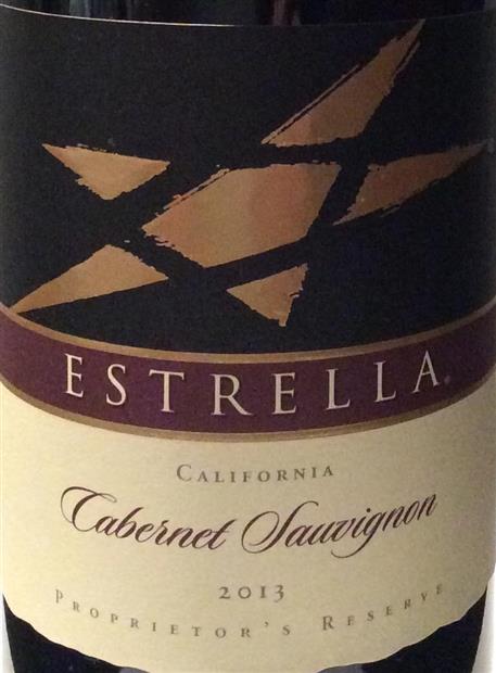 2013 Bronco Wine Company Cabernet Sauvignon Estrella, USA, California ...