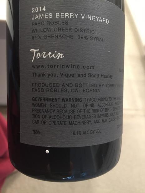 2014 Torrin James Berry Vineyard, USA, California, Central Coast, Paso ...