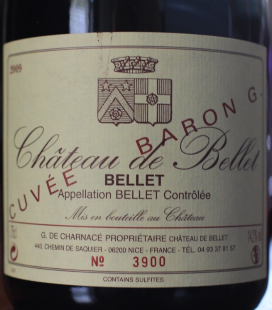 2010 Château de Bellet Bellet Cuvée Baron G. Blanc, France, Provence ...