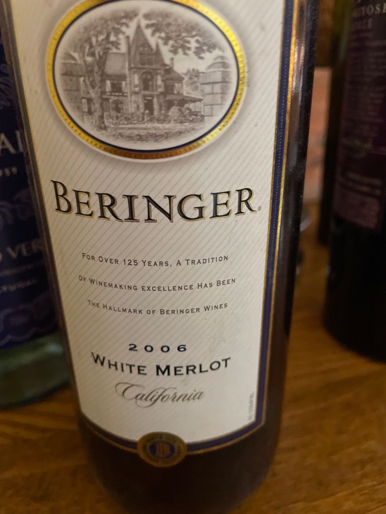 2006 Beringer Vineyards White Merlot, USA, California - CellarTracker