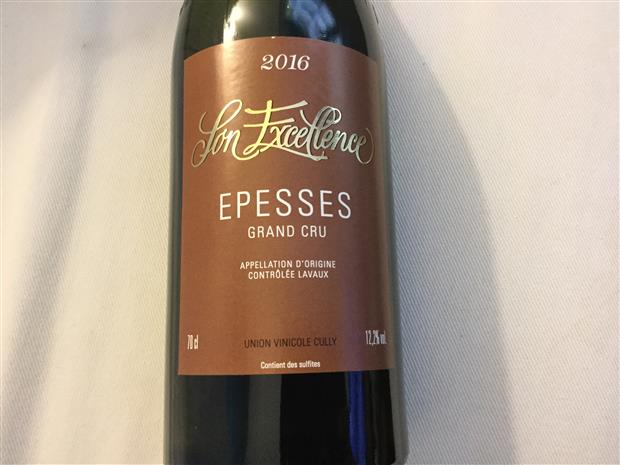 2020 Union Vinicole de Cully Son Excellence Epesses, Switzerland, Vaud ...