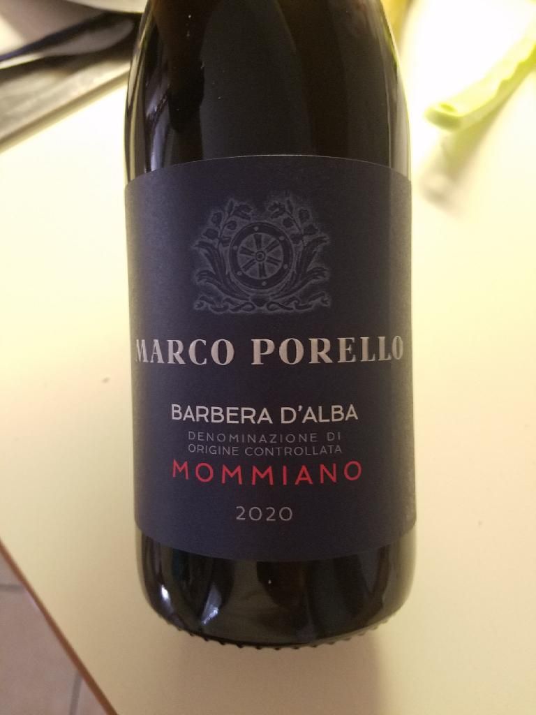2020 Marco Porello Barbera d'Alba Mommiano, Italy, Piedmont, Alba ...