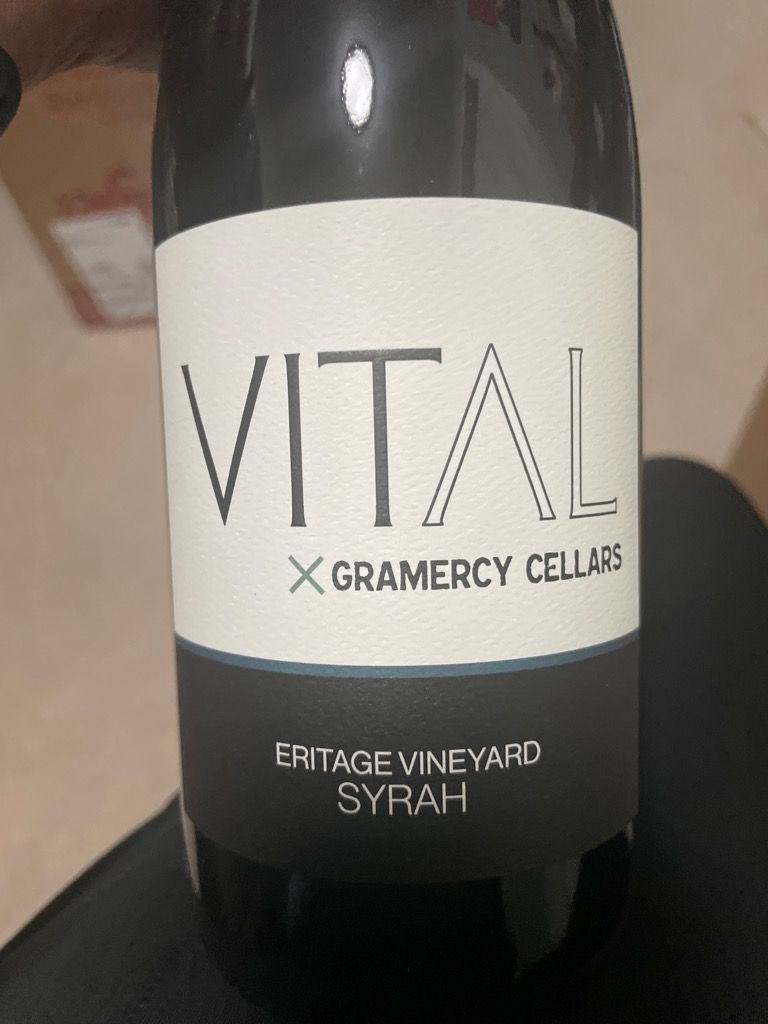 2022 Vital Wines x Gramercy Cellars Syrah Eritage Vineyard, USA ...