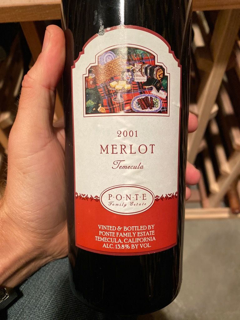 2004 Ponte Winery Merlot, USA, California, South Coast, Temecula Valley ...