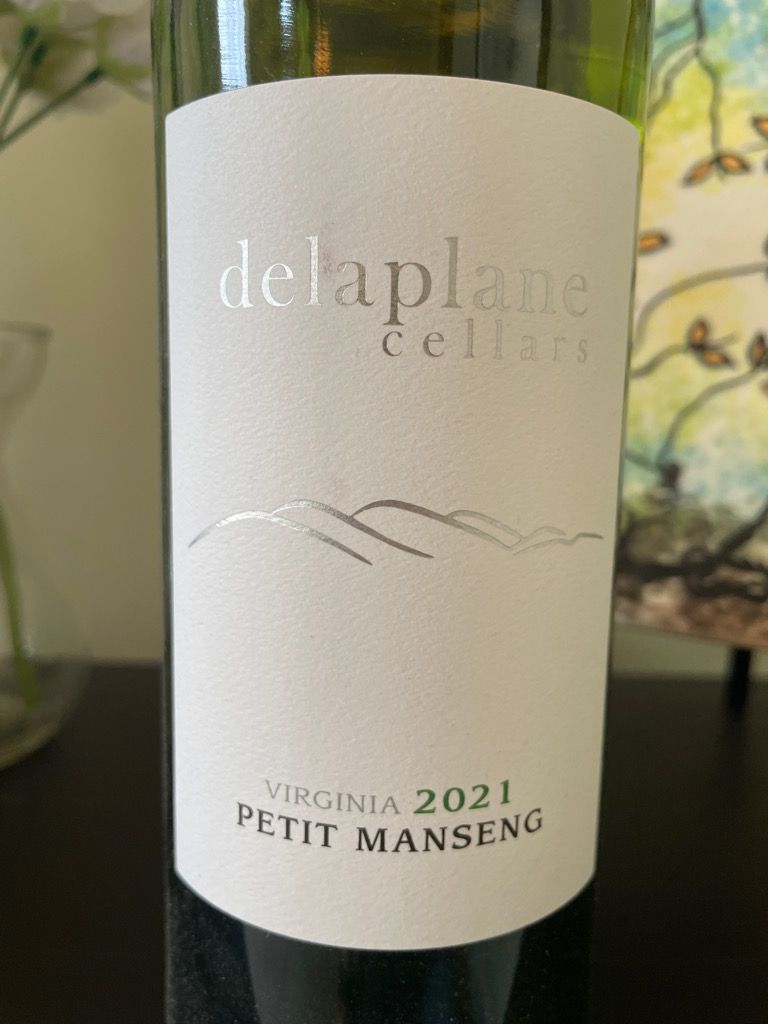 2021 Delaplane Cellars Petit Manseng, USA, Virginia, Northern Virginia ...