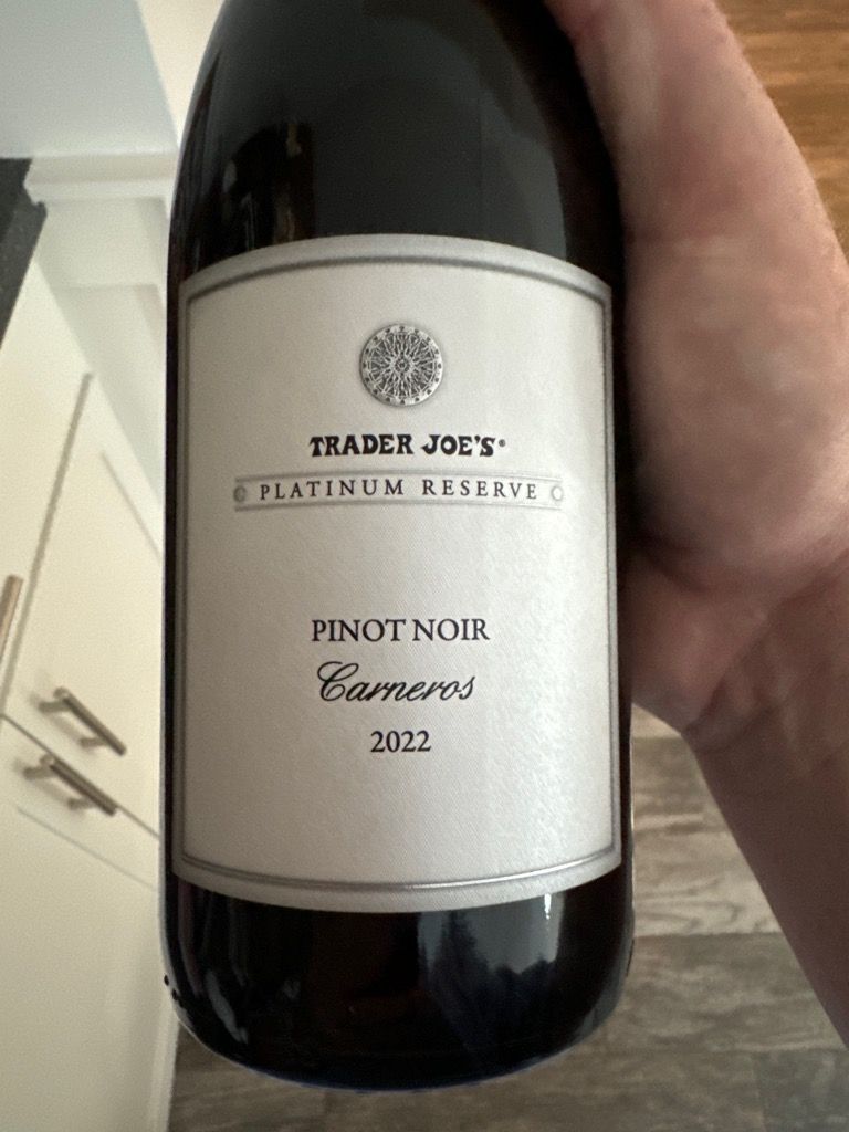 2021 Trader Joe's Pinot Noir Platinum Reserve Lot # 79 Carneros Cellars ...