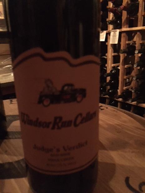 NV Windsor Run Cellars Judge's Verdict Windsor Run Cellars, USA, North ...