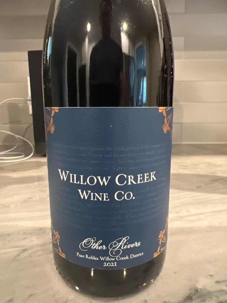 2022 Willow Creek Wine Co. Other Rivers, USA, California, Central Coast, Paso Robles Willow ...
