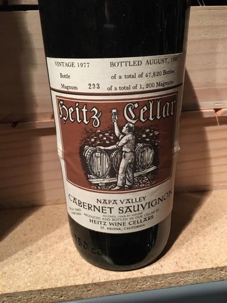 1977 Heitz Cellar Cabernet Sauvignon Trailside Vineyard, USA ...