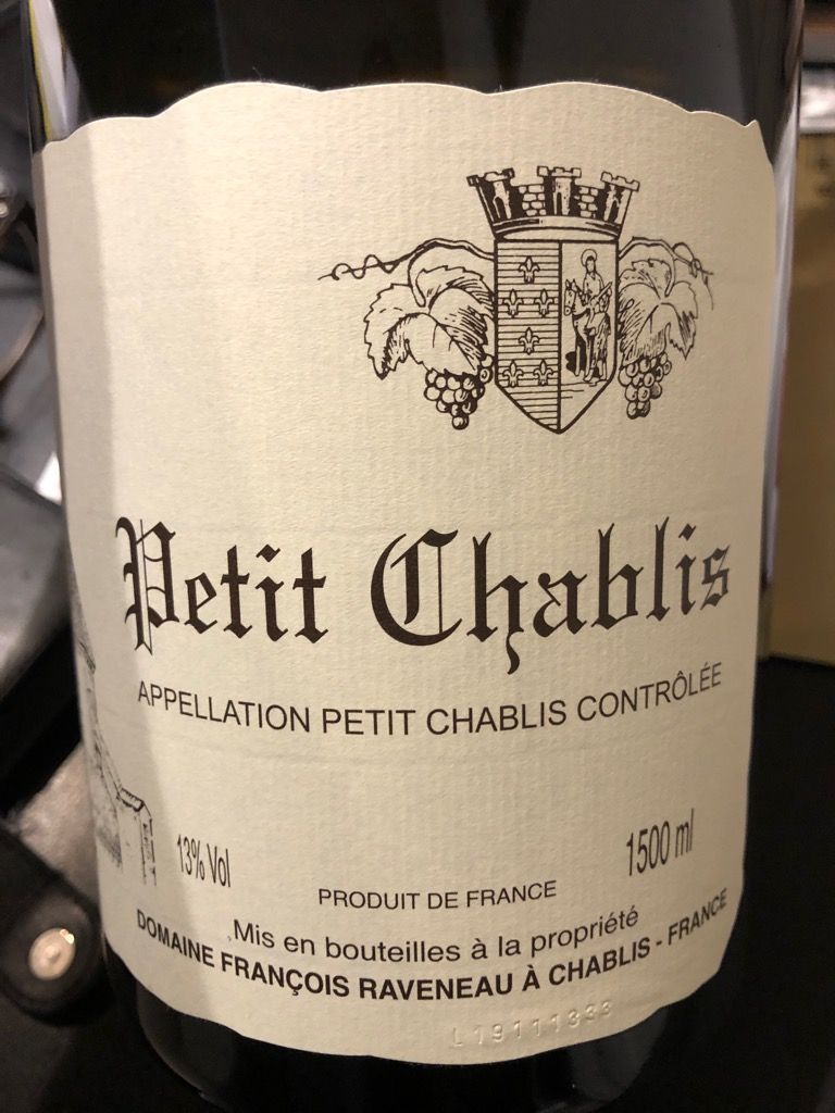 2020 François Raveneau Petit Chablis, France, Burgundy, Chablis, Petit ...