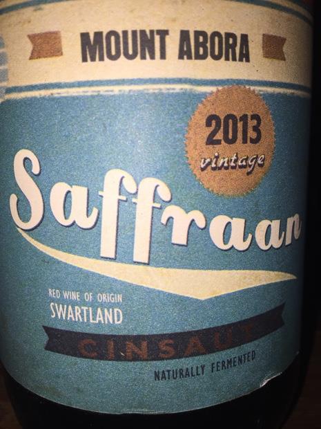 2012 Mount Abora Cinsault Saffraan, South Africa, Coastal Region ...