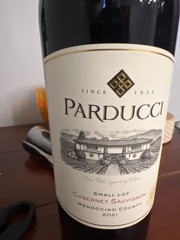 2021 Parducci Cabernet Sauvignon Small Lot, USA, California, North Coast, Mendocino - CellarTracker