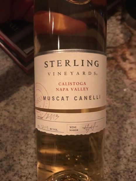 2013 Sterling Vineyards Muscat Canelli Cellar Club Napa Valley, USA ...