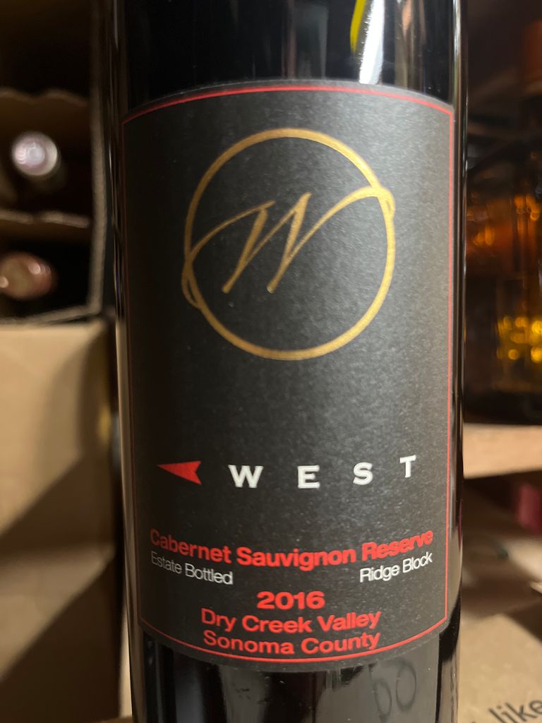 2021 West Wines Cabernet Sauvignon Reserve, USA, California, Sonoma ...