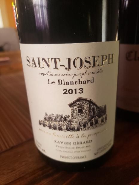 2013 Xavier Gerard St. Joseph Le Blanchard, France, Rhône, Northern ...