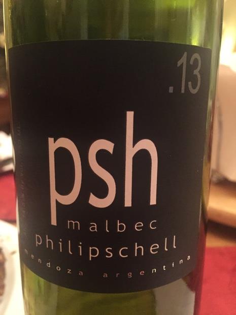 2013 Philip Schell Malbec, Argentina, Mendoza, Lujan de Cuyo ...