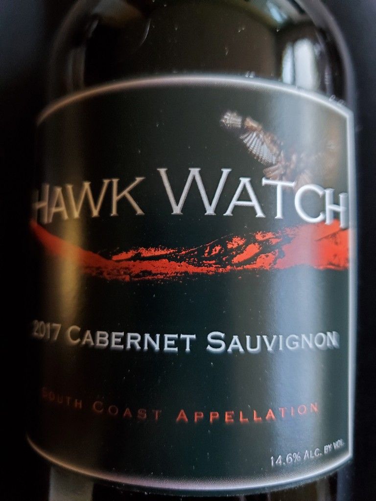 2017 Hawk Watch Cabernet Sauvignon, USA, California, South Coast ...