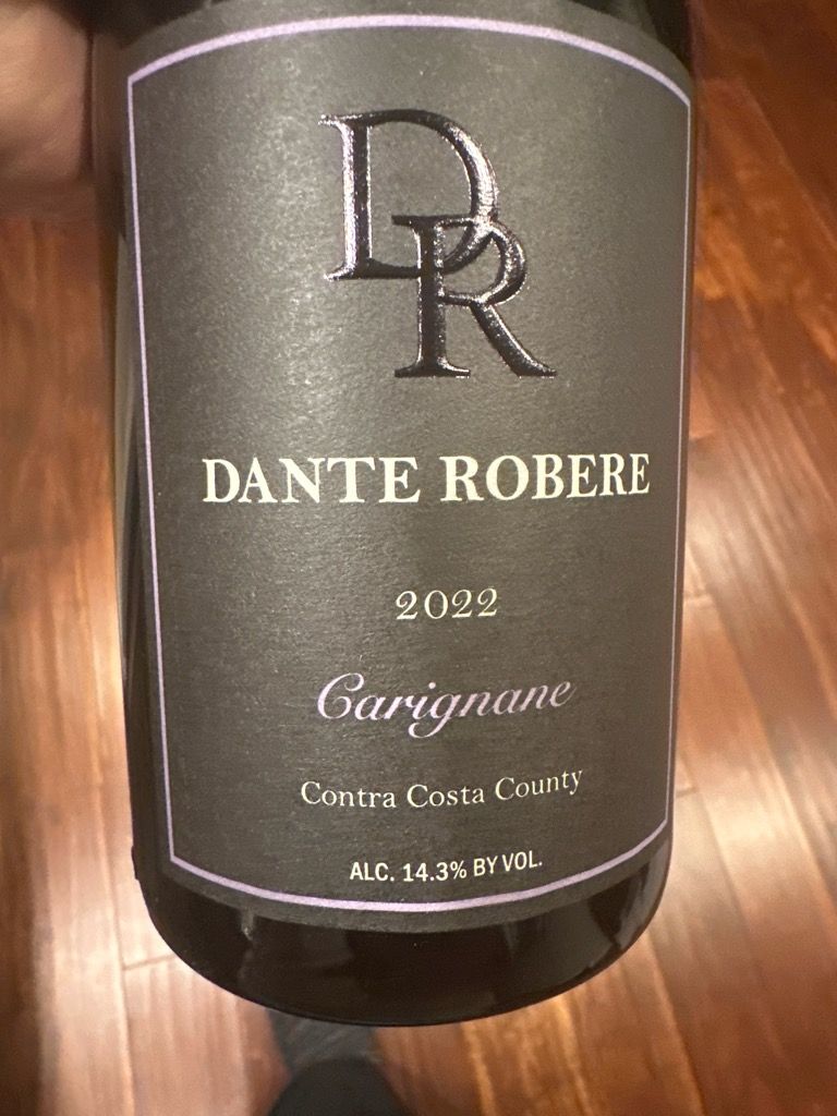 2022 Dante Robere Carignane, USA, California, San Francisco Bay, Contra ...