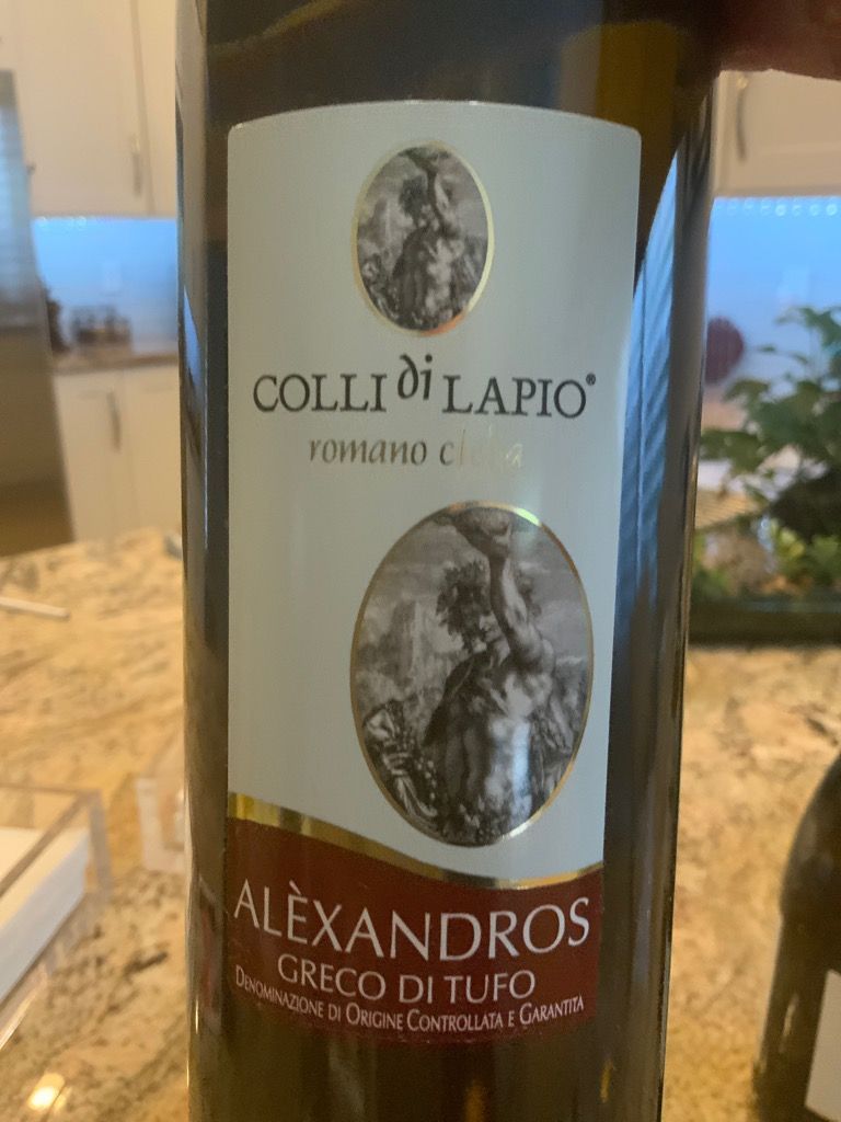 2020 Colli di Lapio Greco di Tufo Alexandros, Italy, Campania, Greco di ...