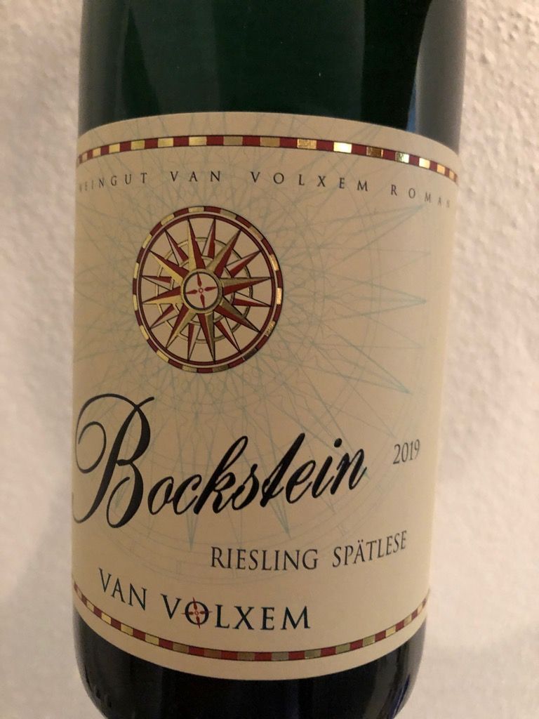 2019 Van Volxem Bockstein Riesling Spätlese, Germany, Mosel Saar Ruwer ...