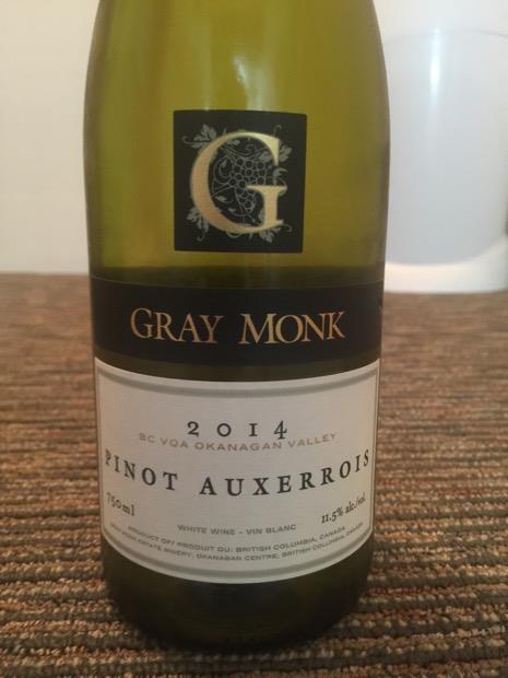 2014 Gray Monk Estate Winery Pinot Auxerrois, Canada, British Columbia ...