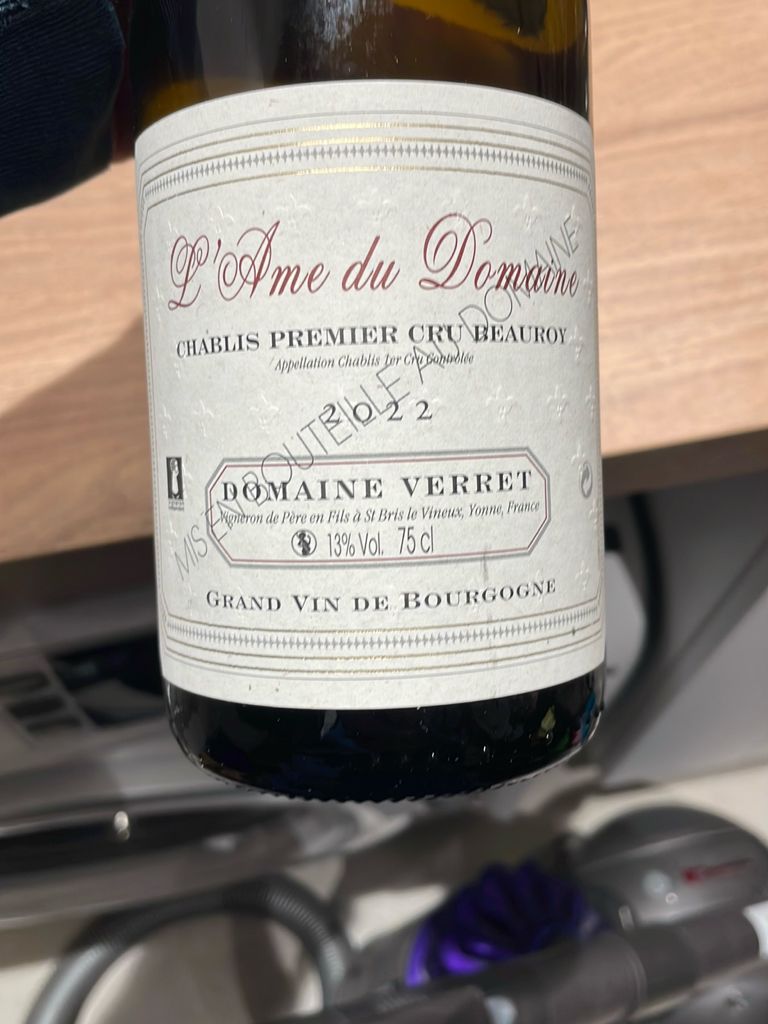 2022 Domaine Verret Chablis 1er Cru Beauroy L'Ame du Domaine, France ...