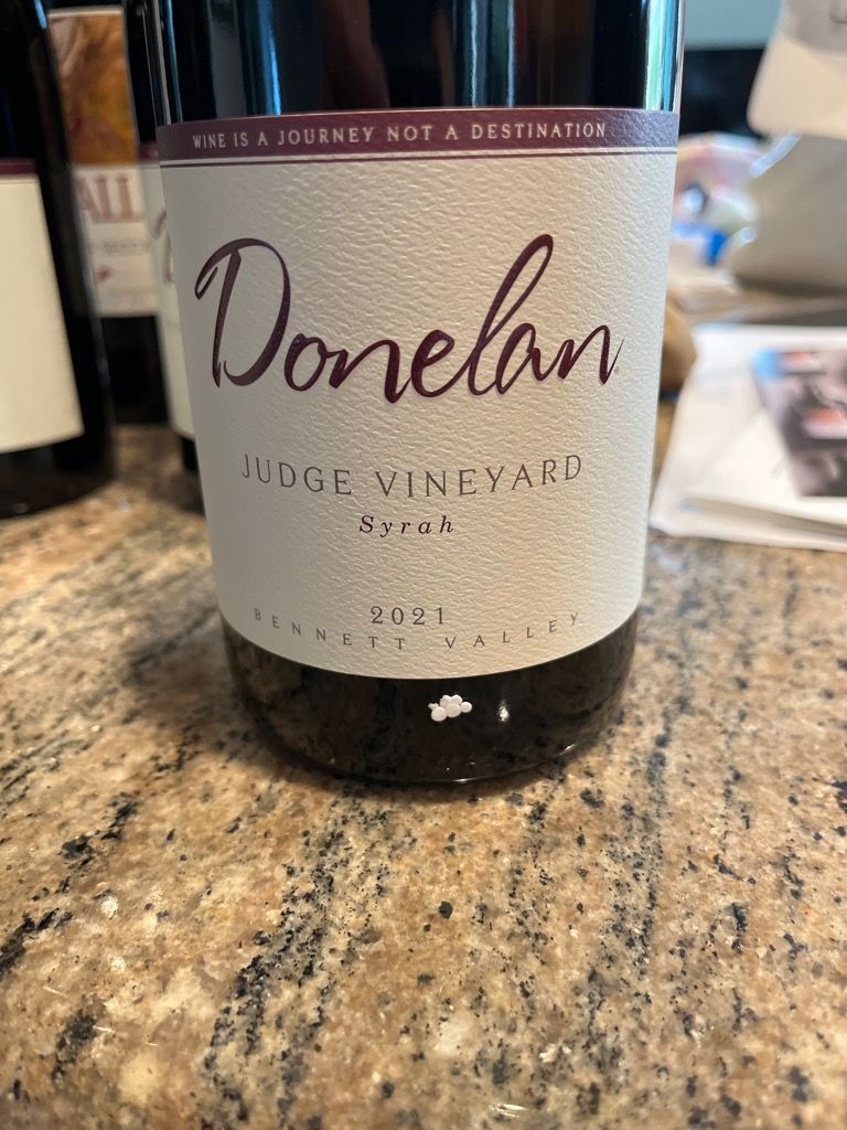 2021 Donelan Syrah Judge Vineyard, USA, California, Sonoma County ...