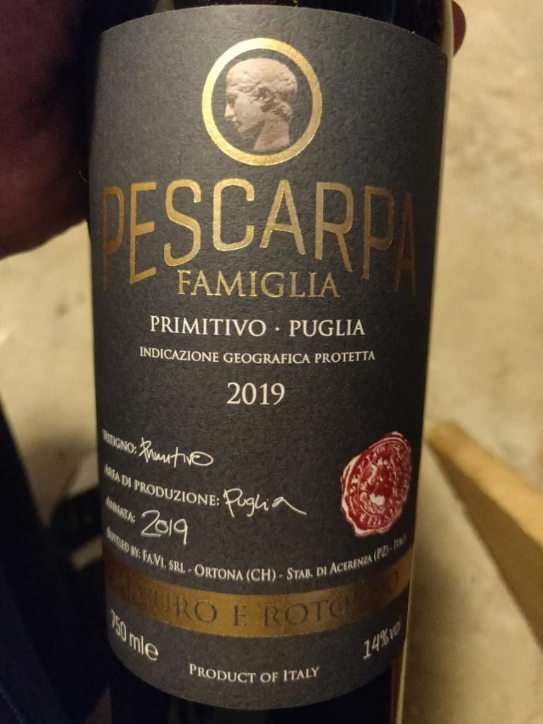 2020 Filippo Baccalaro Primitivo Maturo E Rotondo Pescarpa Famiglia ...