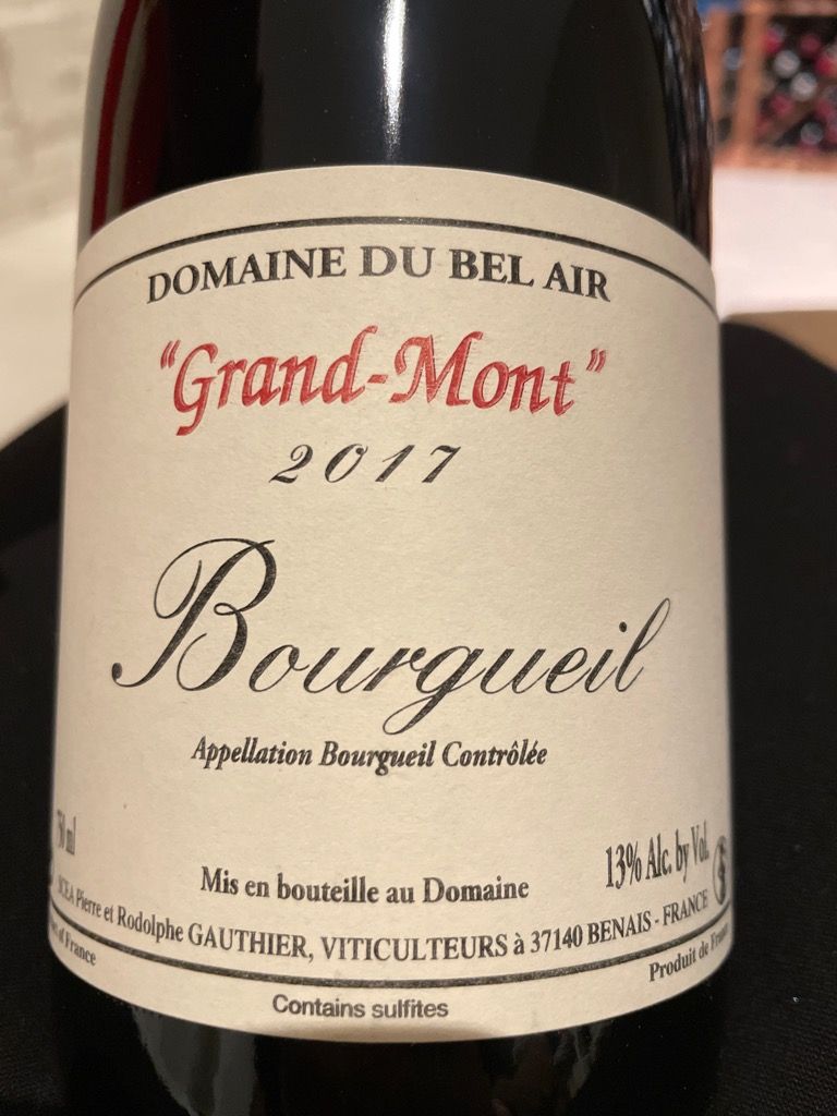 2017 Domaine du Bel Air (Pierre et Rodolphe Gauthier) Bourgueil Grand ...