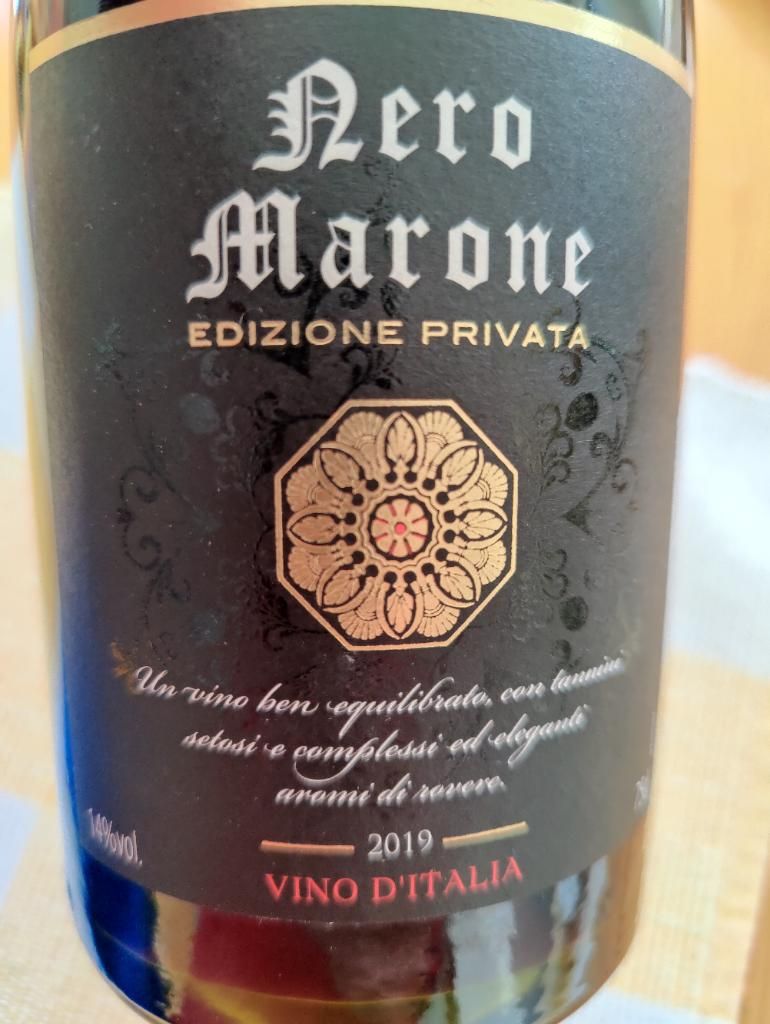 2019 Nero Marone Primitivo Edizione Privata Puglia IGT, Italy, Puglia ...