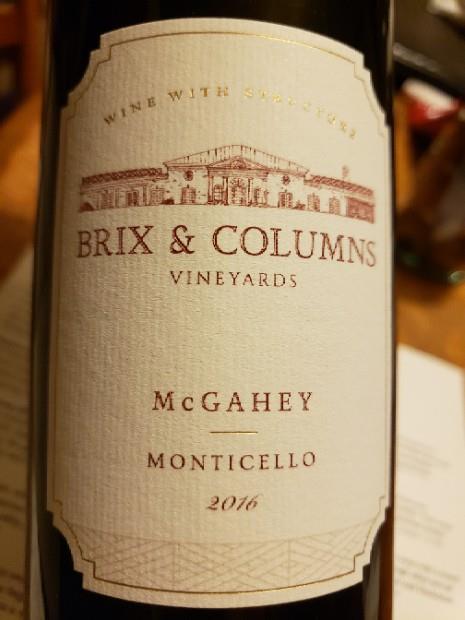 2016 Brix & Columns McGahey, USA, Virginia, Central Virginia ...
