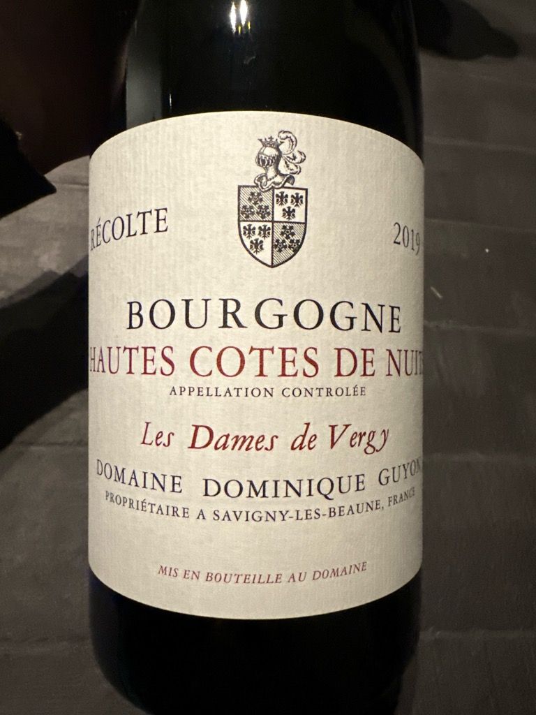 2019 Dominique Guyon Bourgogne Hautes-Côtes de Nuits, France, Burgundy ...